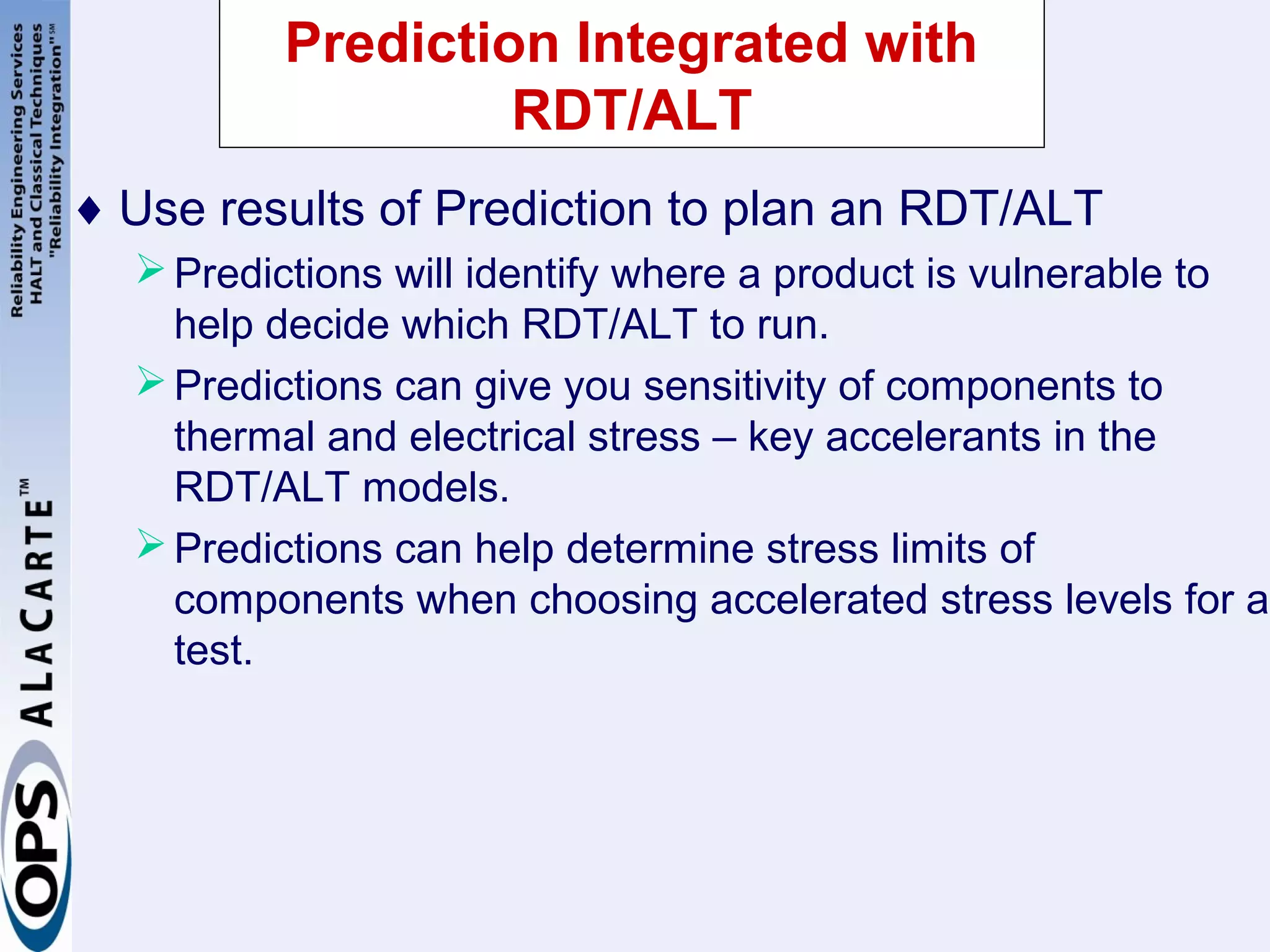 Reliability integration across the product life cycle | PPT