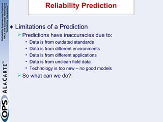 Reliability integration across the product life cycle | PPT