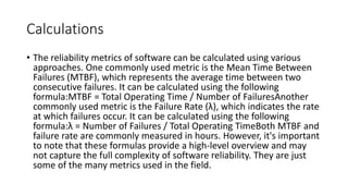 Reliability matrix in software quality.pptx