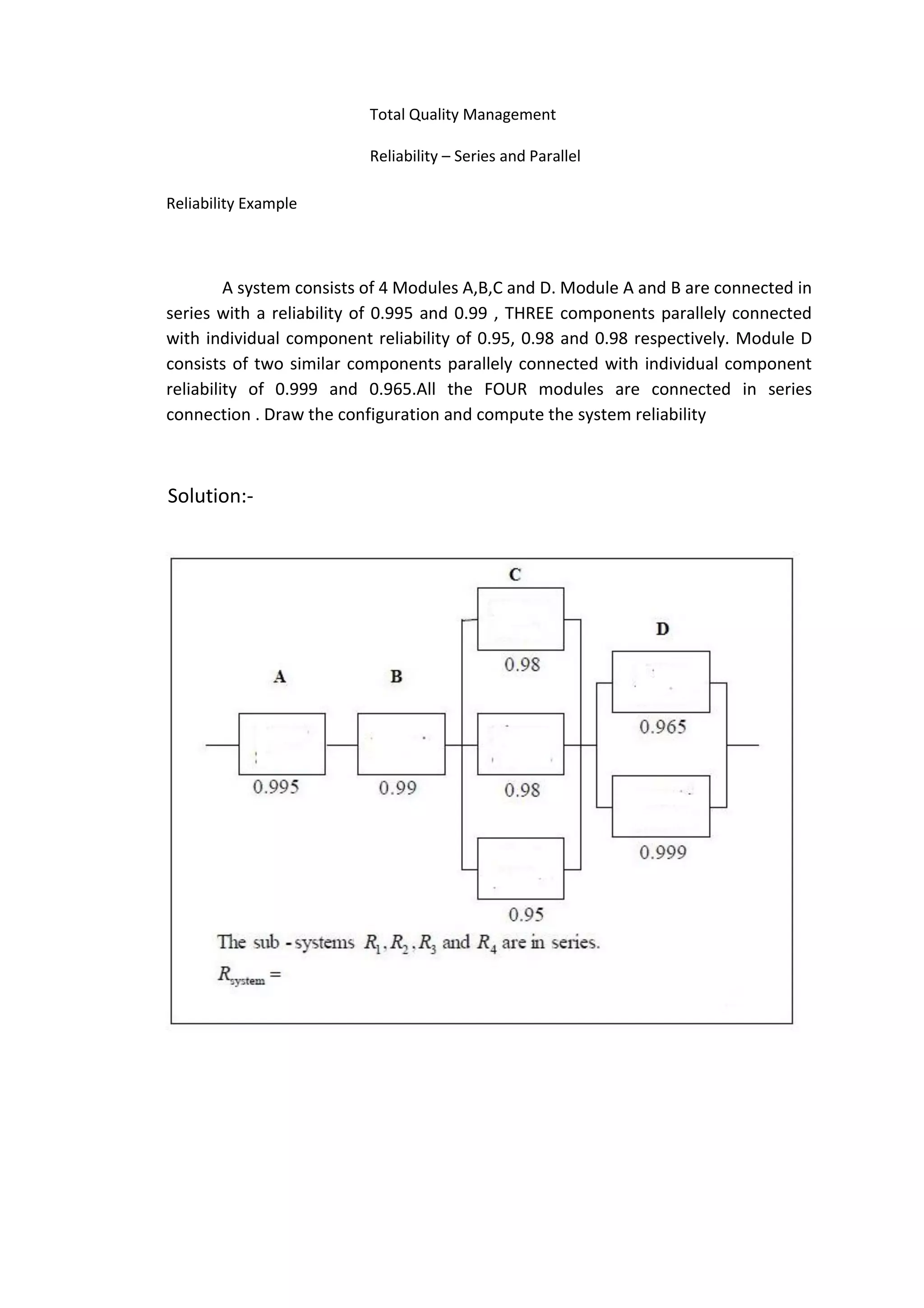 Reliability model series_and_parallel | PDF