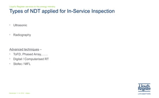 What is the reliability of in service non-destructive testing (NDT)? | PPT