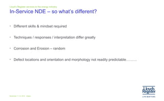 What is the reliability of in service non-destructive testing (NDT)? | PPT