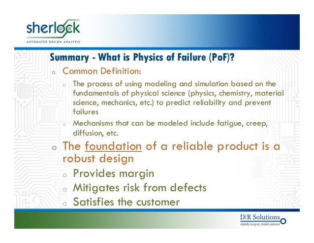 Reliability of power modules using sherlock
