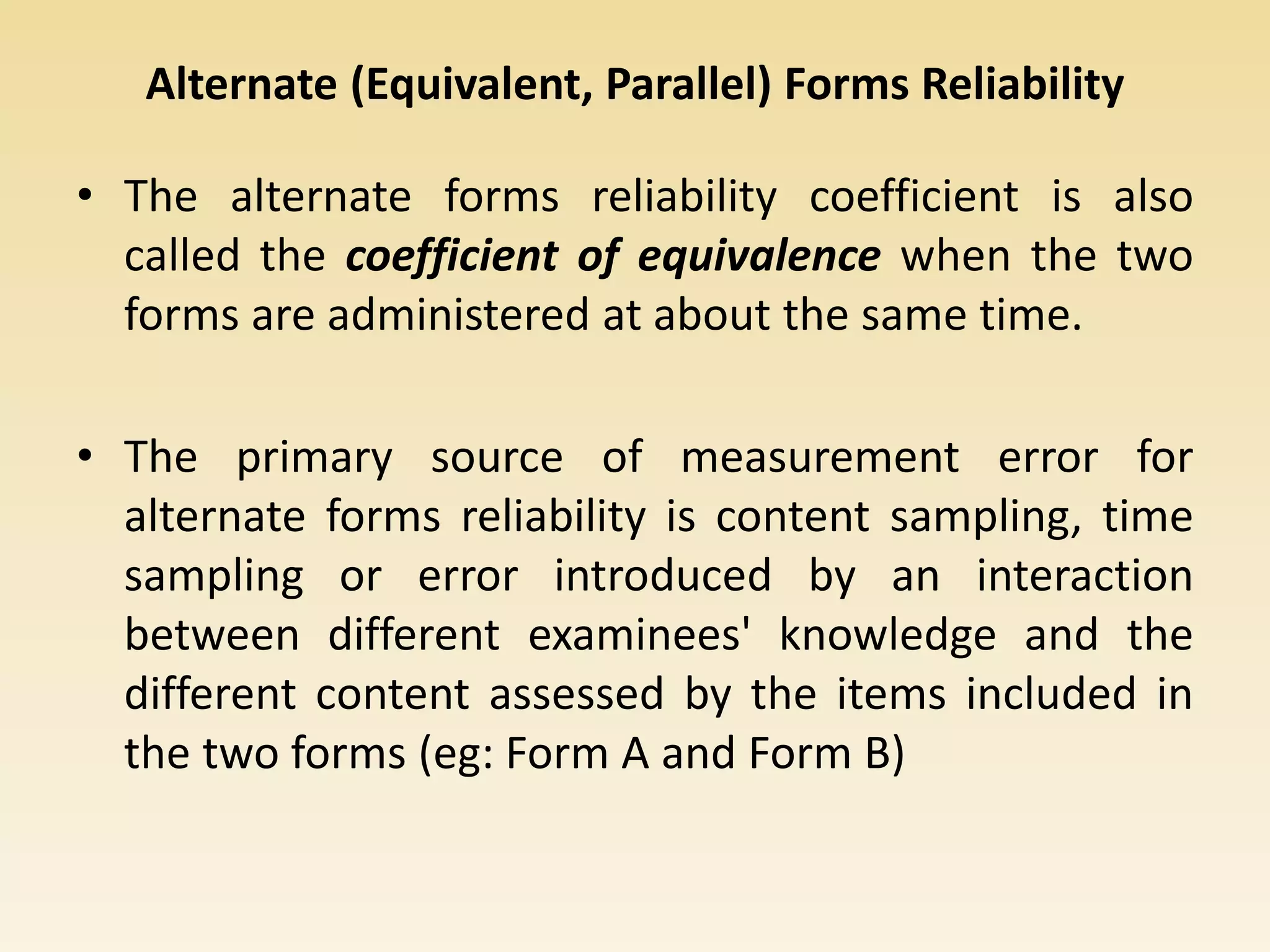 Reliability of test | PPTX