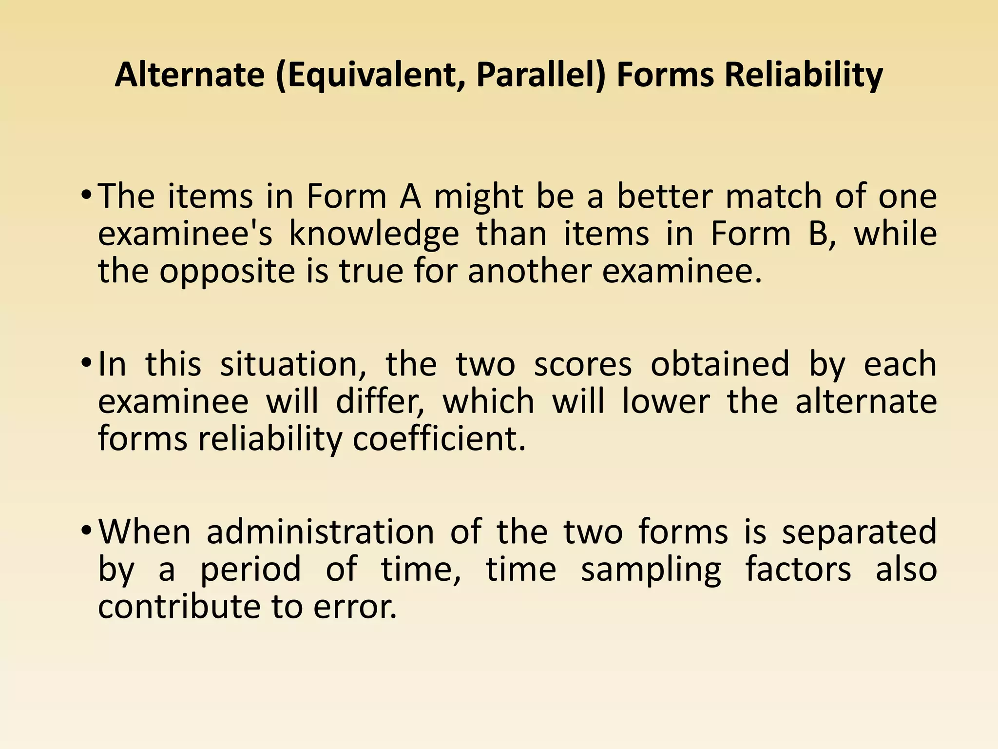 Reliability of test | PPTX