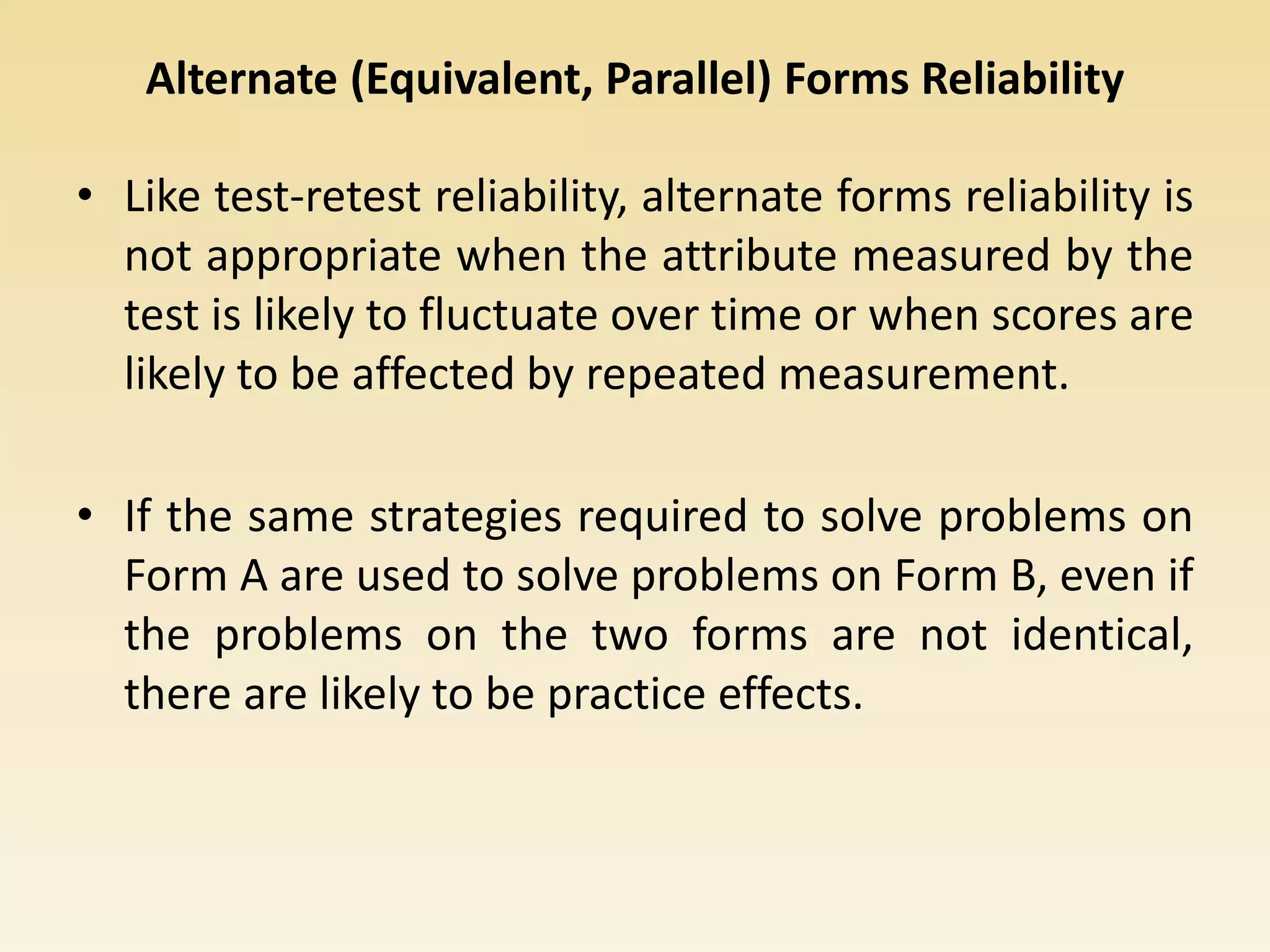 Reliability of test | PPTX