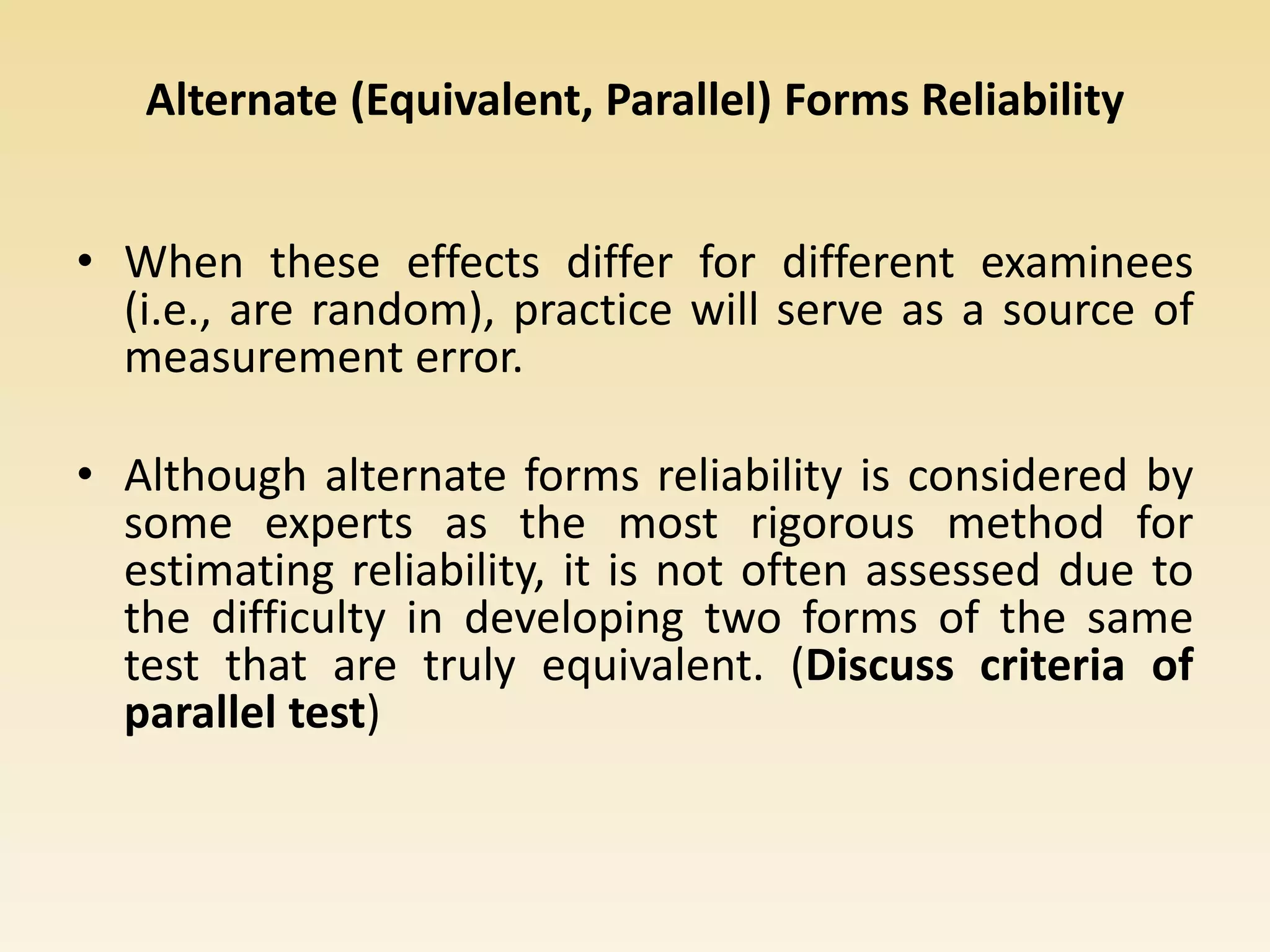 Reliability of test | PPTX