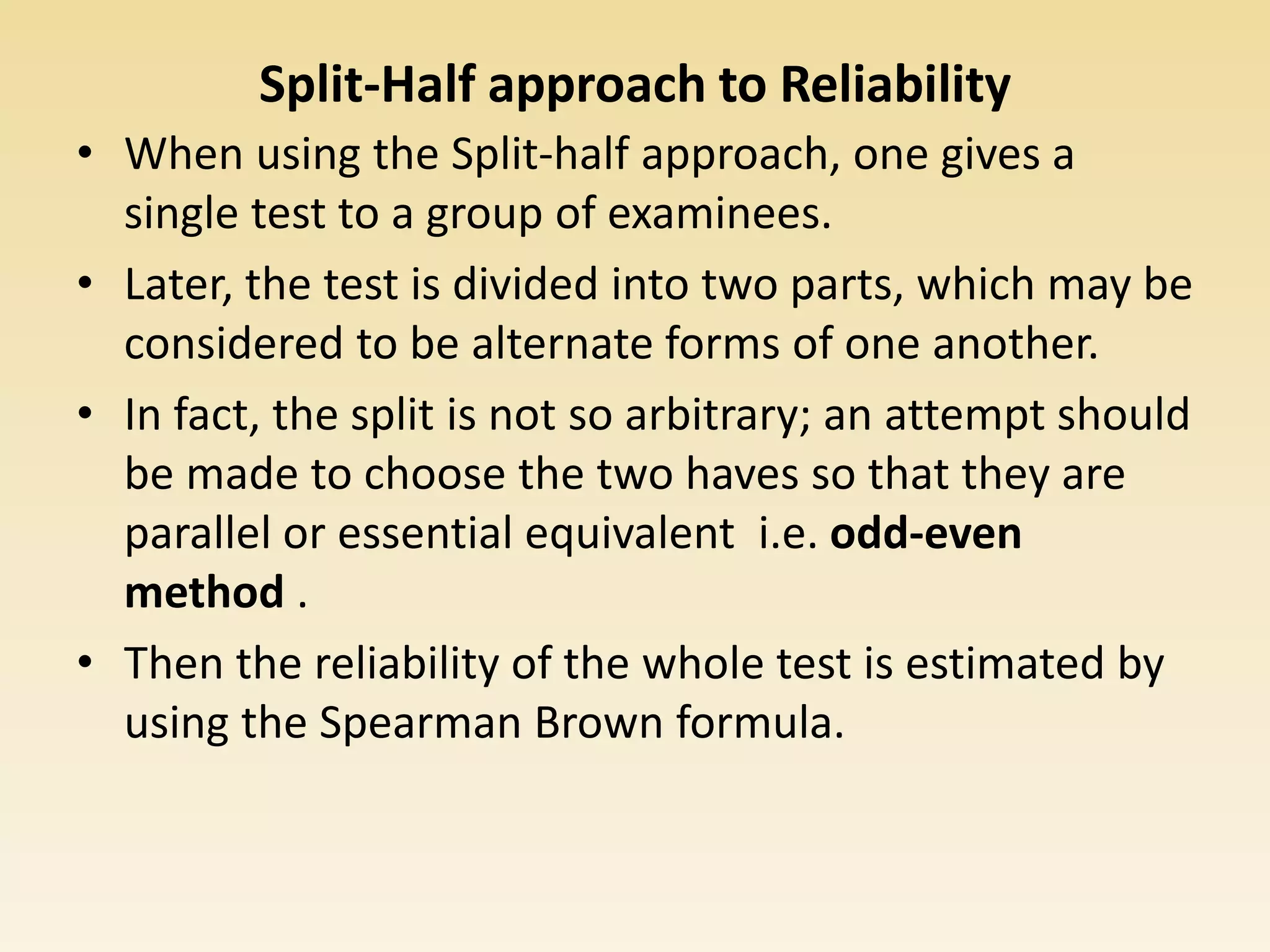 Reliability of test | PPTX