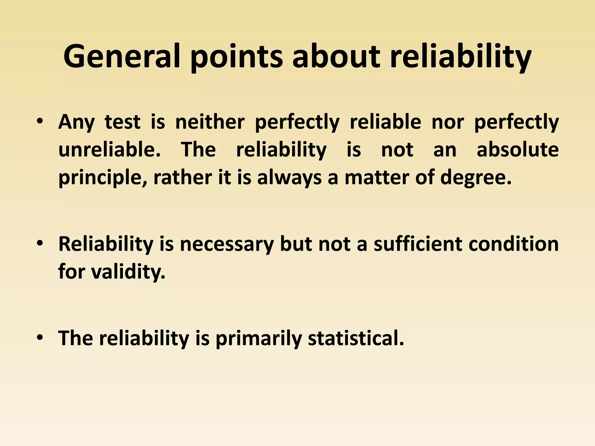 Reliability of test | PPTX