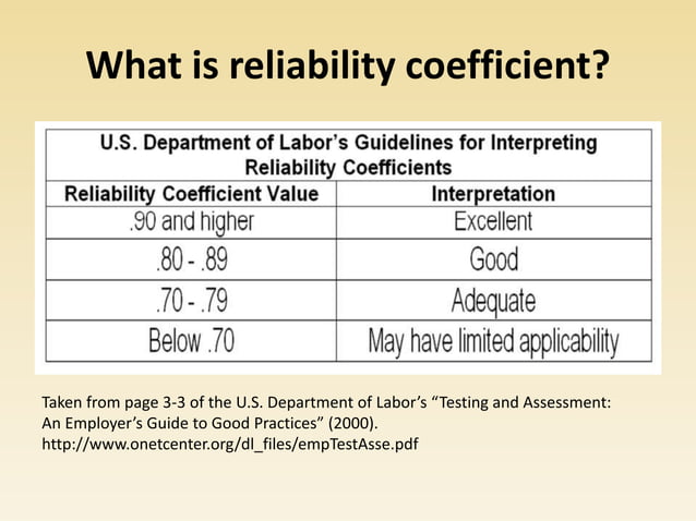 Reliability of test | PPTX