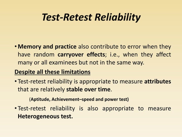 Reliability of test | PPTX