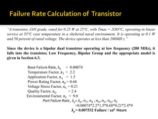 Reliability prediction of electronic components | PPTX