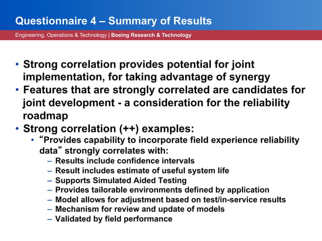 Reliability roadmap using quality function deployment