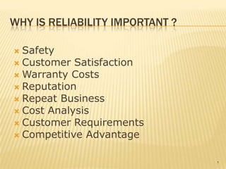 Reliability Training Lesson 1 Basics | PPT