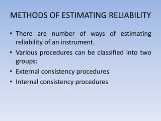 Reliability types | PPTX