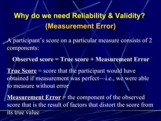 Reliability & validity | PPT