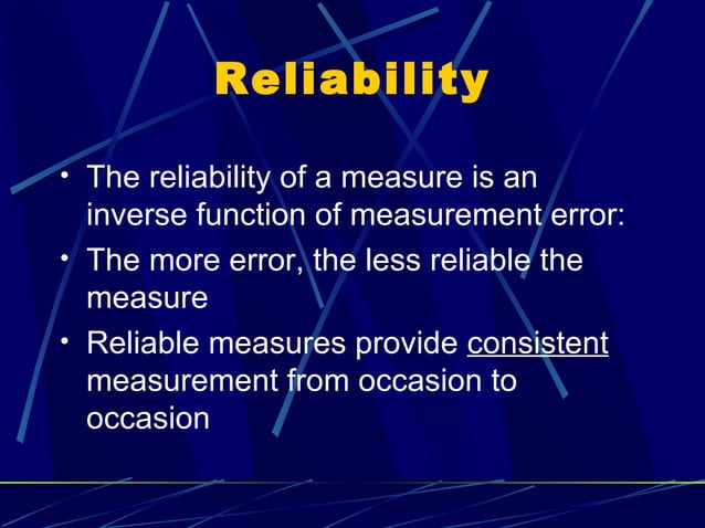 Reliability & validity | PPT