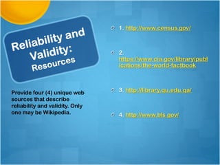 Reliability & validity | PPTX