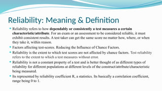 Reliability&Validity in the research design | PPTX