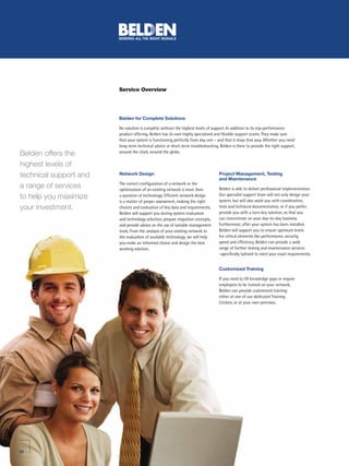 Belden Industrial Ethernet Brochure | PDF