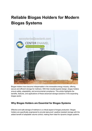 Reliable Biogas Holders for Modern Biogas Systems.docx
