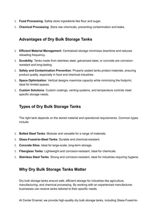 Reliable Dry Bulk Storage Tanks _ Center Enamel.docx