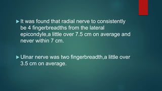 Reliable method of radial and ulnar nerve identification during the ...