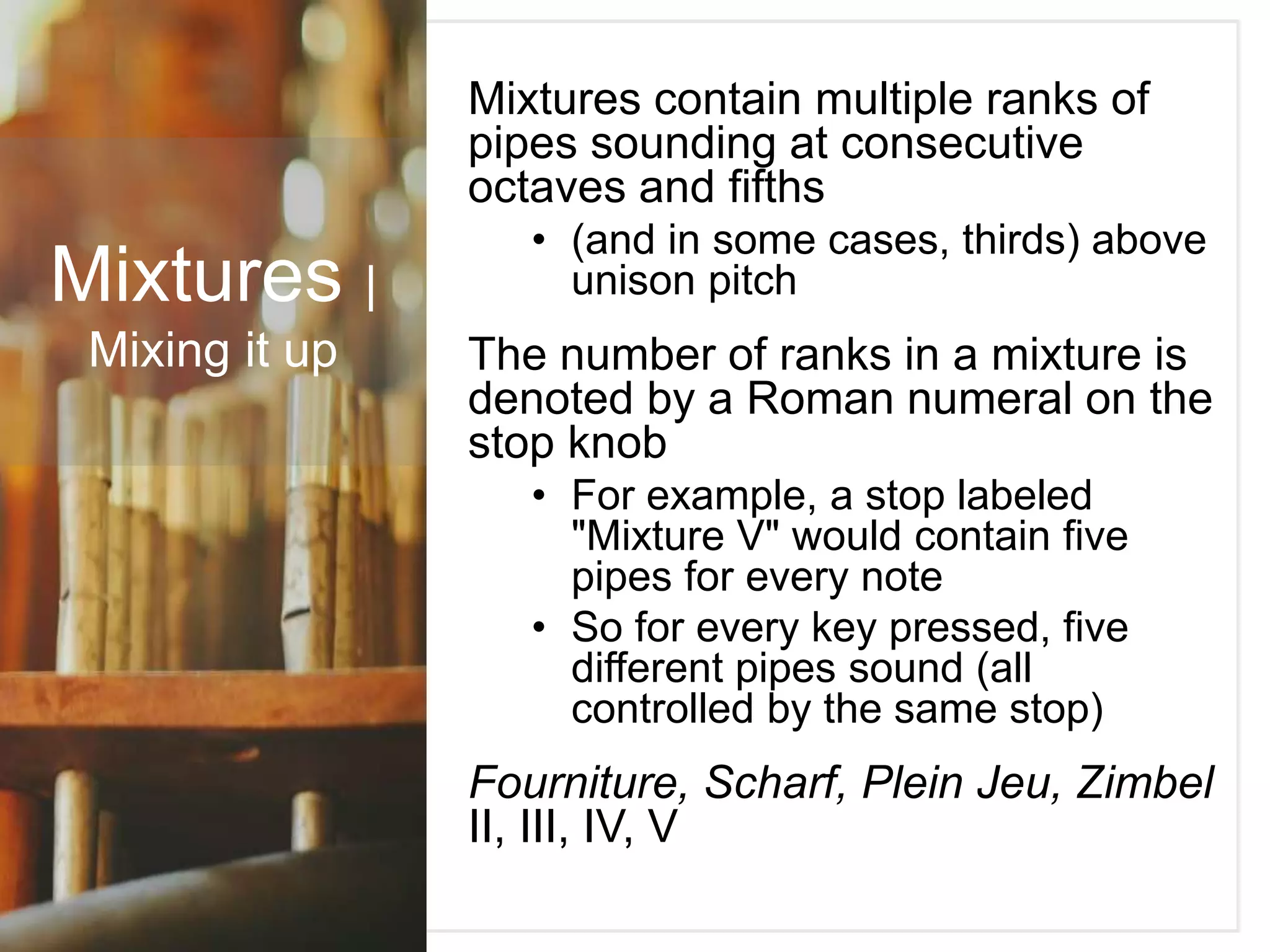 Understanding Pipe Organ Stops and Registrations | PPTX