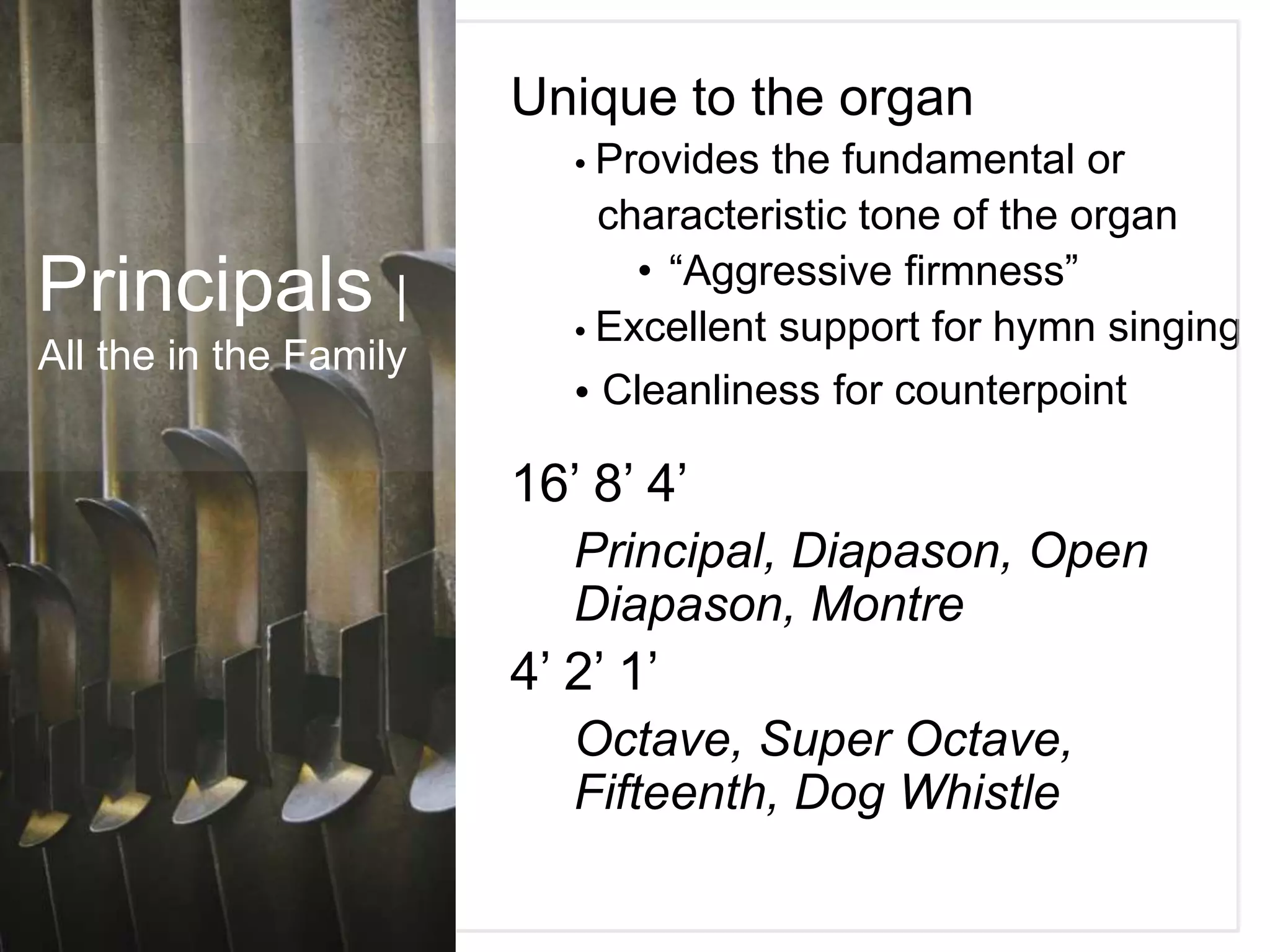 Understanding Pipe Organ Stops and Registrations | PPTX