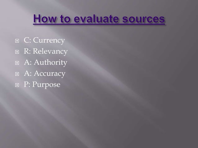 Reliable sources | PPT