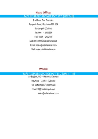 Reliable sponge pvt ltd-hot-dip-galvanizing | PDF