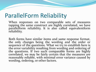 Reliablity and Validity | PPT