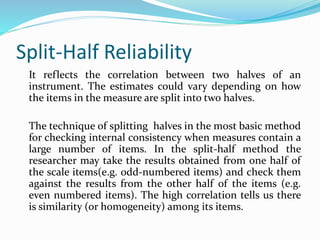 Reliablity and Validity | PPTX