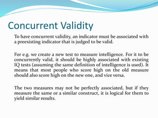 Concurrent Validity