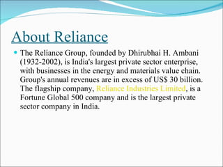 Reliance | PPT
