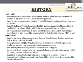 Presentation on Reliance | PPTX