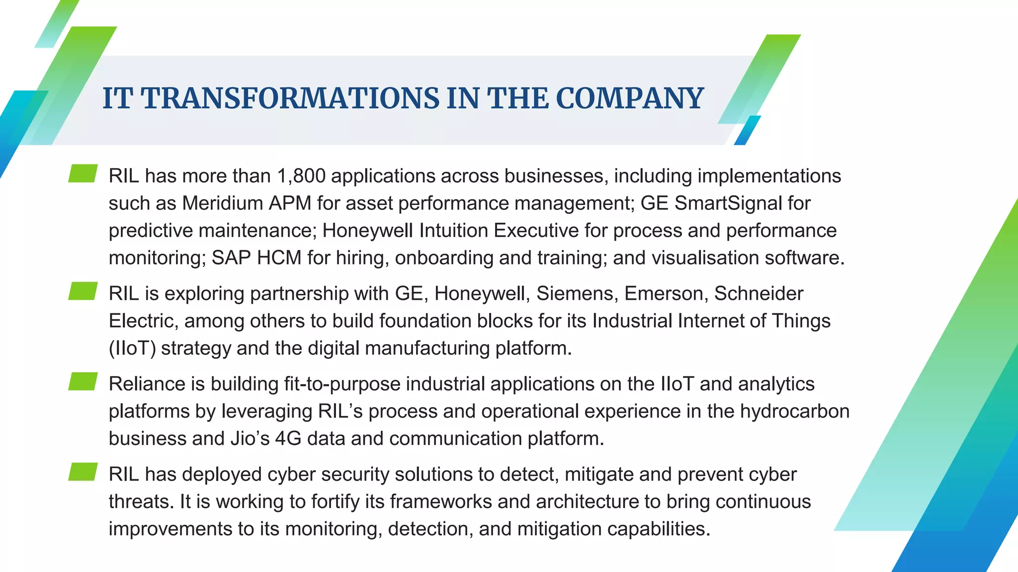 Reliance Industries Limited Company Full Presentation | PPTX