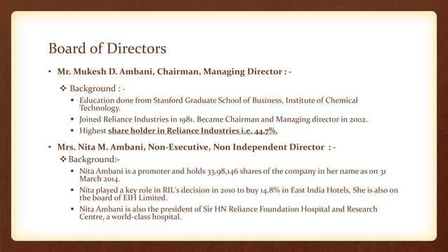 Reliance industries PPM-IT Assignment | PPTX | Business | Business and Finance