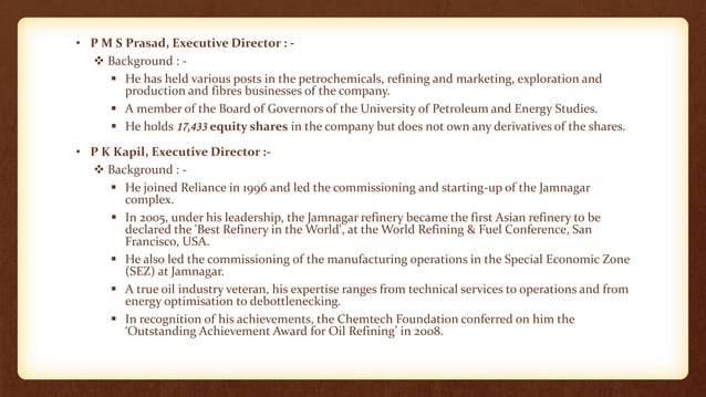 Reliance industries PPM-IT Assignment | PPTX | Business | Business and Finance