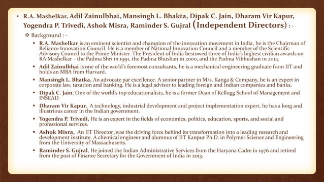 Reliance industries PPM-IT Assignment | PPTX | Business | Business and Finance