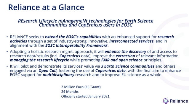 Reliance project introduction | PPT