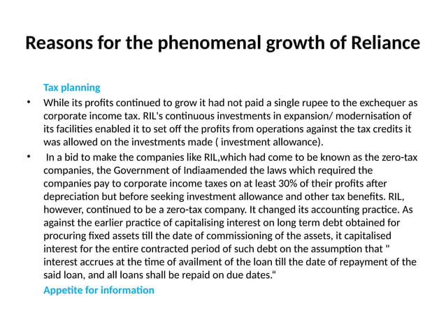 Reliance Case Study on growth of business.pptx | Free Download