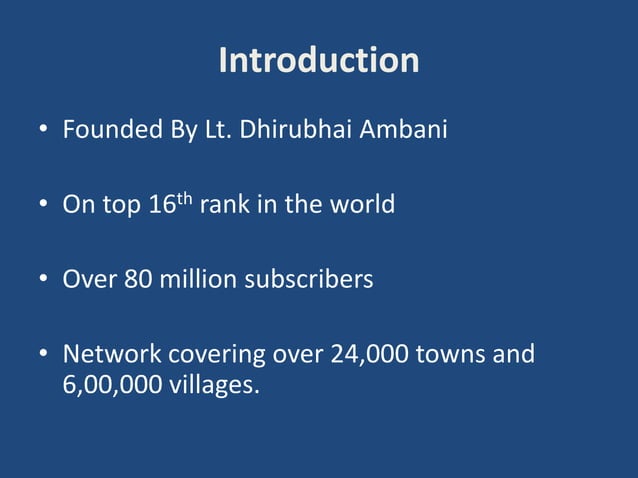Reliance communications | PPT