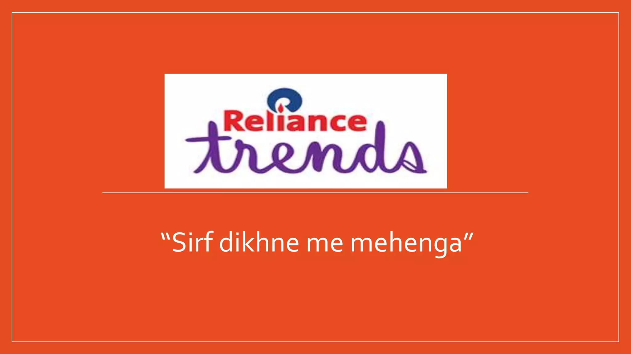 Reliance Retail - Marketing Mix | PPTX