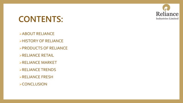 Reliance Retail - Marketing Mix | PPTX