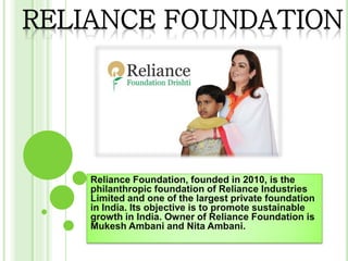 Reliance foundation | PPTX