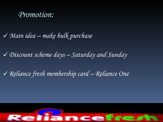 Reliance Fresh | PPT