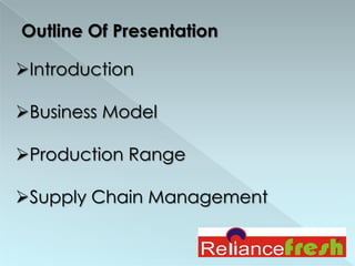 Reliance fresh | PPTX