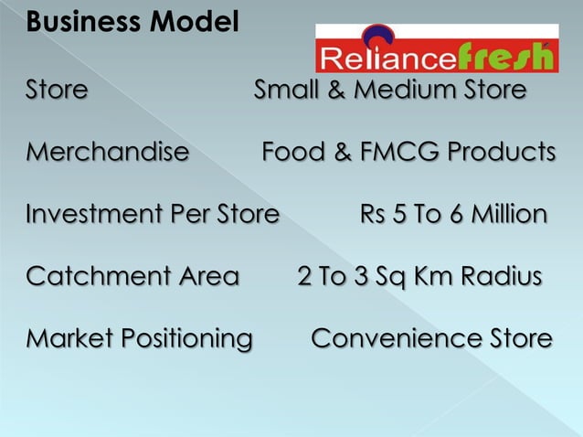 Reliance fresh | PPTX | Agriculture | Industries