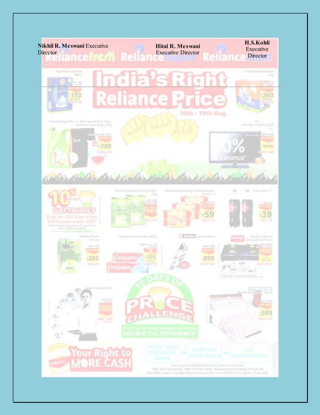 Reliance fresh | DOCX